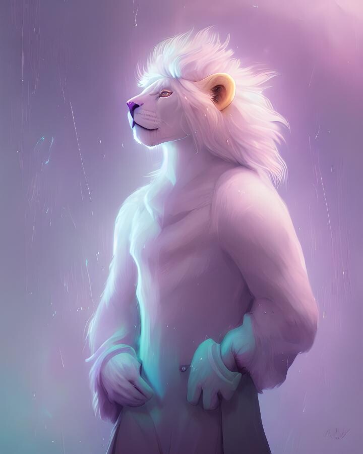 ArtStation - 90 albino male furry anthro lion 1400 jpg pack runwayml ...