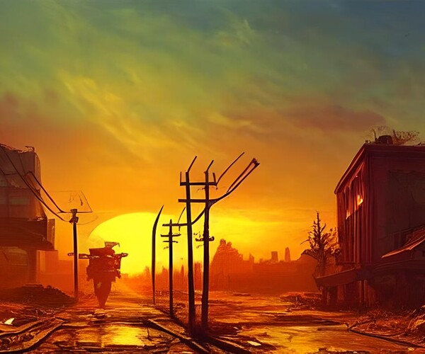 ArtStation - 84 radioactive sunset 3100 jpg pack runwayml art | Artworks