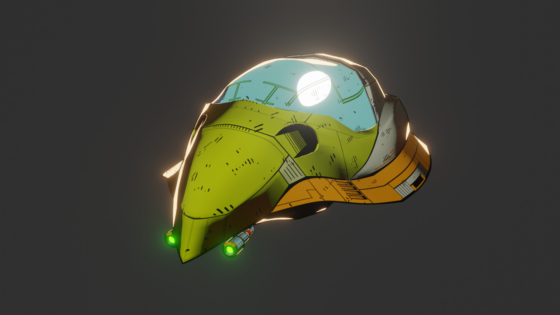 ArtStation - Blender Stylized Shader(Eevee) with 3d model spaceShip | Resources