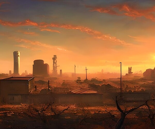 ArtStation - 84 radioactive sunset 3100 jpg pack runwayml art | Artworks