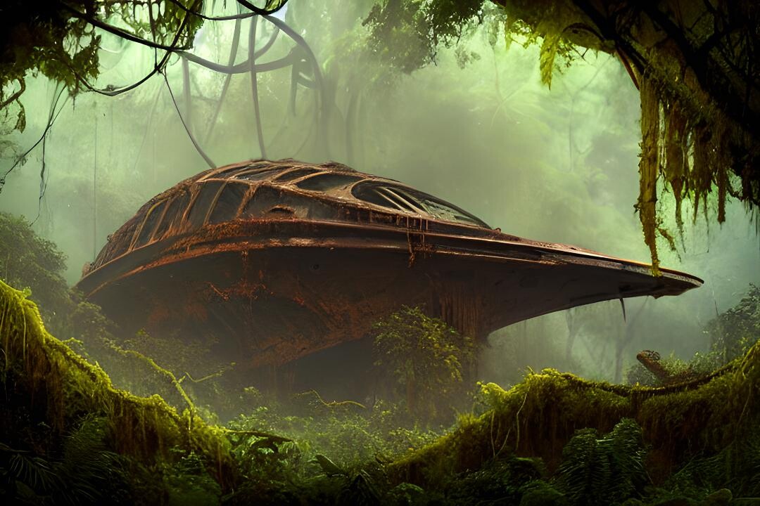 Artstation 94 Rusted Alien Spaceship 4600 Pack Wombo Art Artworks