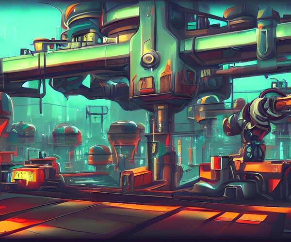ArtStation - 98 worldland factory 5100 jpg pack runwayml art | Artworks