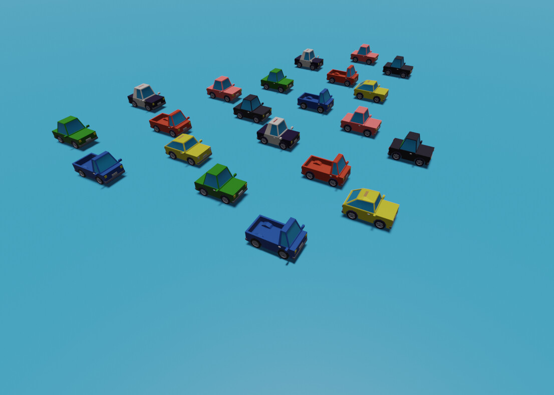 ArtStation - Low Poly Vehicles 3D | Game Assets