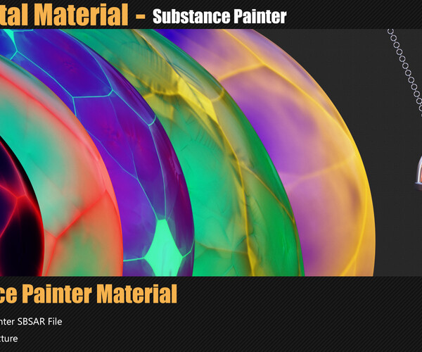 ArtStation - 15 Crystal Materials In Substance Painter | Game Assets