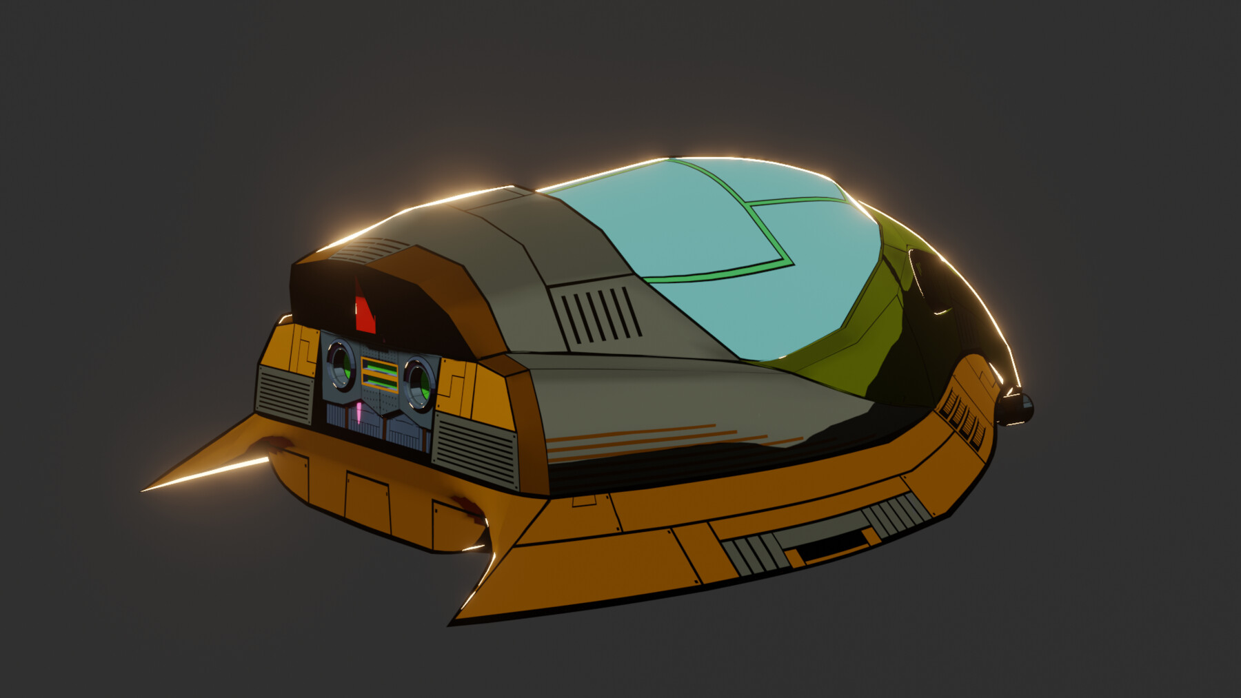 ArtStation - Blender Stylized Shader(Eevee) with 3d model spaceShip | Resources