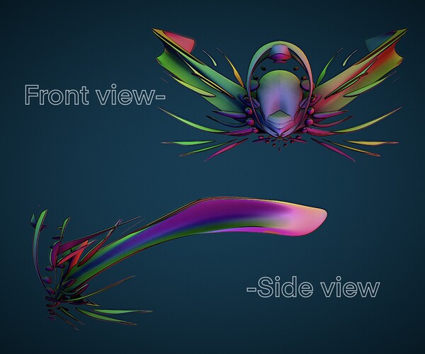 ArtStation - “FLOATER” CROWN (GLB, OBJ, STL) + HEAD SCULPT VARIANT ...