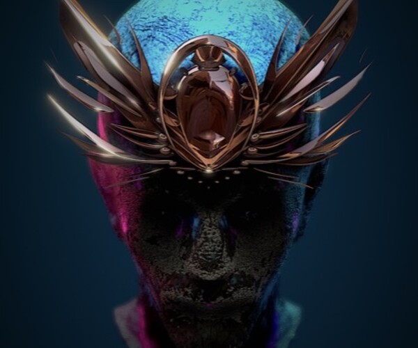 ArtStation - “FLOATER” CROWN (GLB, OBJ, STL) + HEAD SCULPT VARIANT ...
