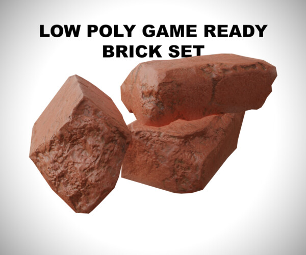 ArtStation - Bricks set game ready low poly | Game Assets