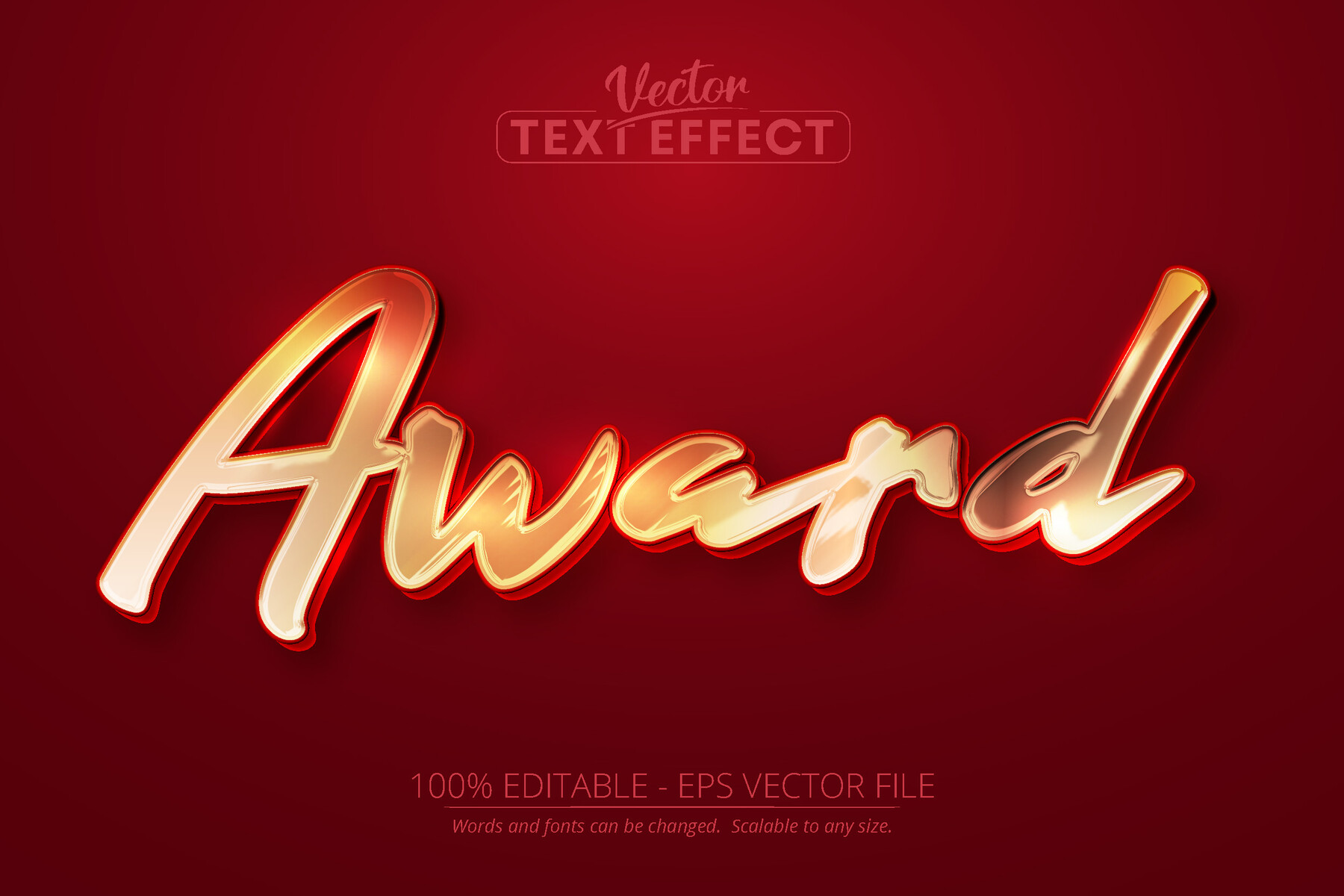 ArtStation - Award text effect, editable luxury gold text style | Artworks