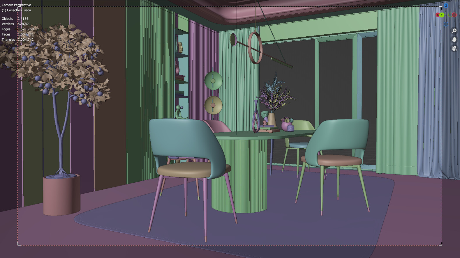 ArtStation - Sence dining room Blender 3.x | Game Assets