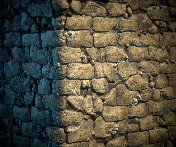 ArtStation - Stone Wall - VOL 01 _ substance designer | Game Assets