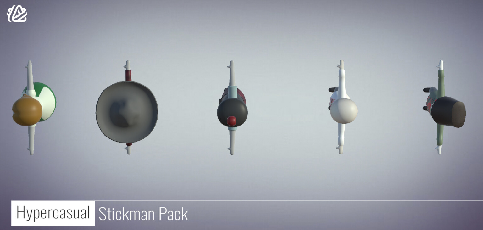 ArtStation - Lowpoly Stickman Pack - 3D Figure (models) | Resources