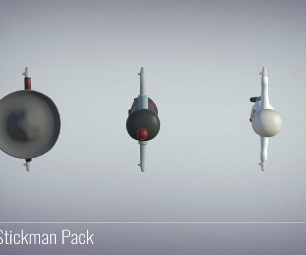 ArtStation - Lowpoly Stickman Pack - 3D Figure (models) | Resources