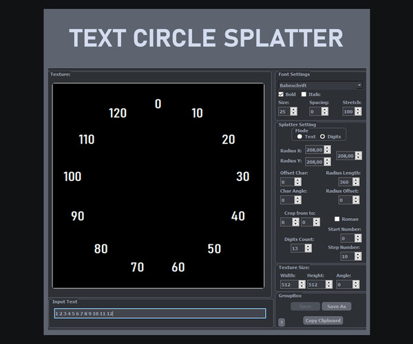 ArtStation - Text Circle Splatter | Resources