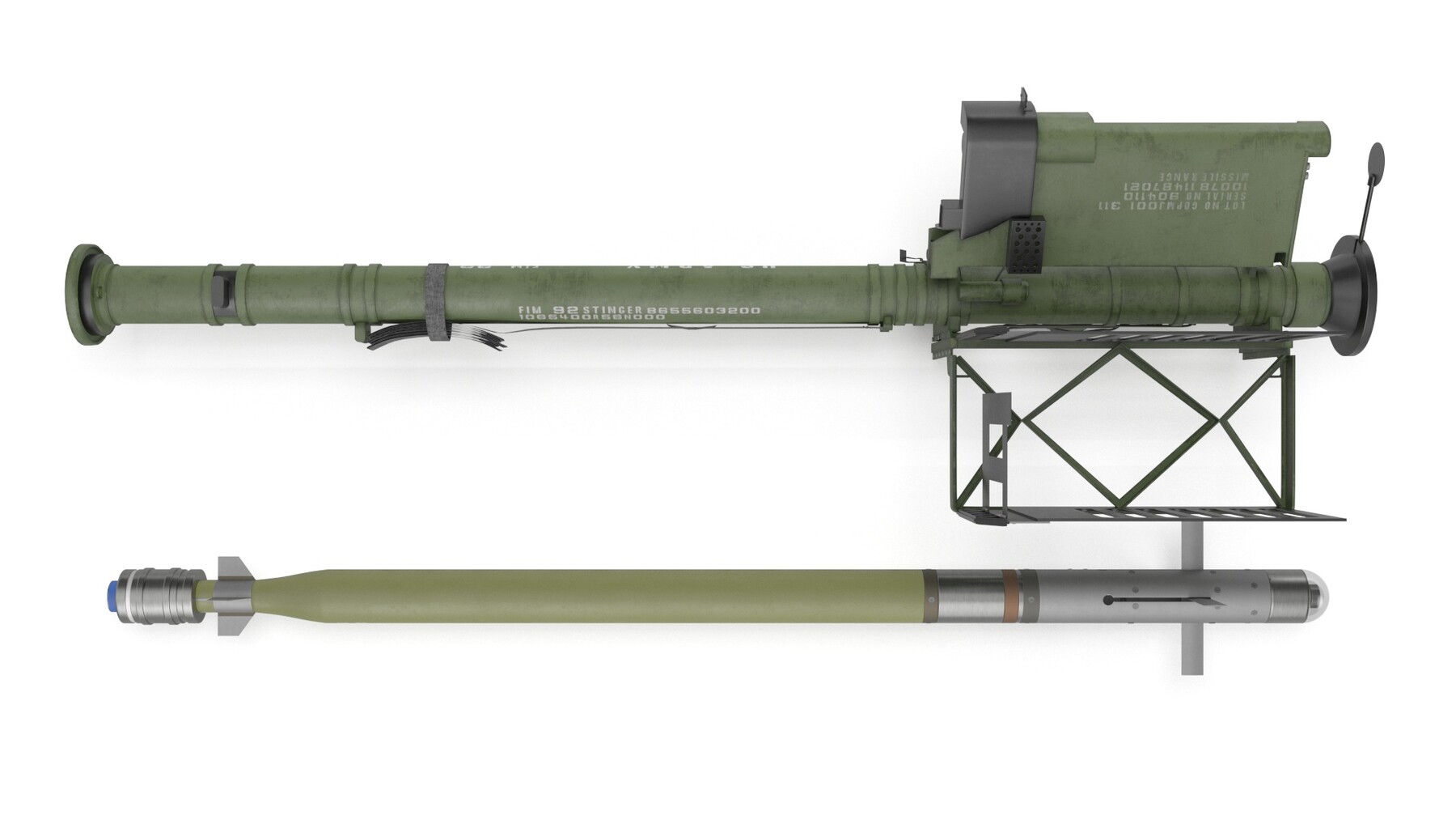 ArtStation - FIM 92 Stinger Missile with Launcher 3D Model | Resources