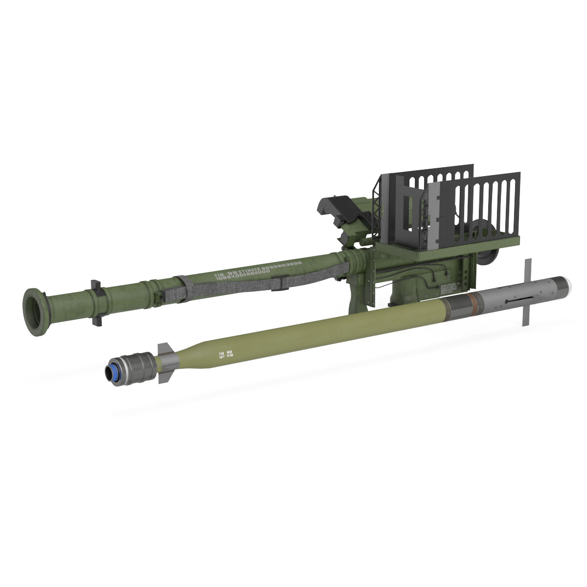 ArtStation - FIM 92 Stinger Missile with Launcher 3D Model | Resources