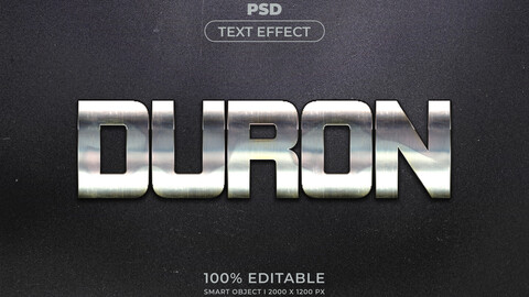ArtStation - 3D Duron PSD fully editable text effect. Layer style PSD ...