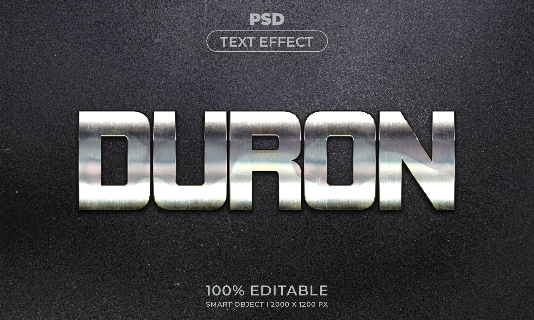 ArtStation - 3D Duron PSD fully editable text effect. Layer style PSD ...