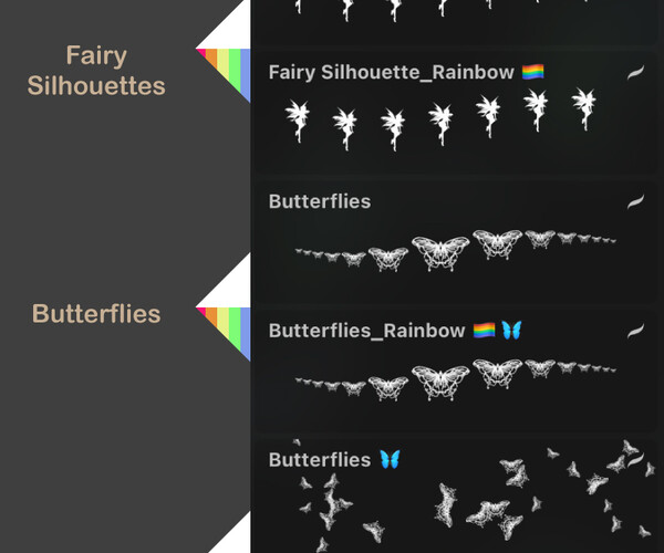 ArtStation - Fairy Procreate Brushes | Butterfly, Firefly and Dragon ...