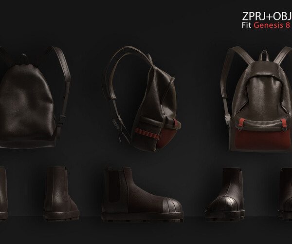 ArtStation - SCHOOL UNIFORM with BAG & SHOES PACK with TEXTURES (VOL.01 ...