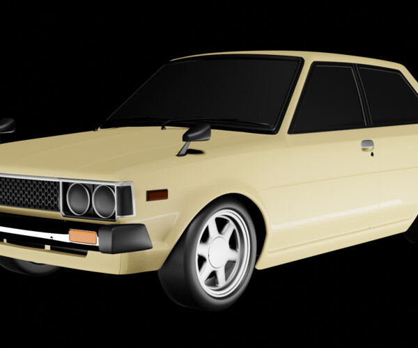 ArtStation - TOYOTA COROLLA KE70 SEDAN solid body | Game Assets