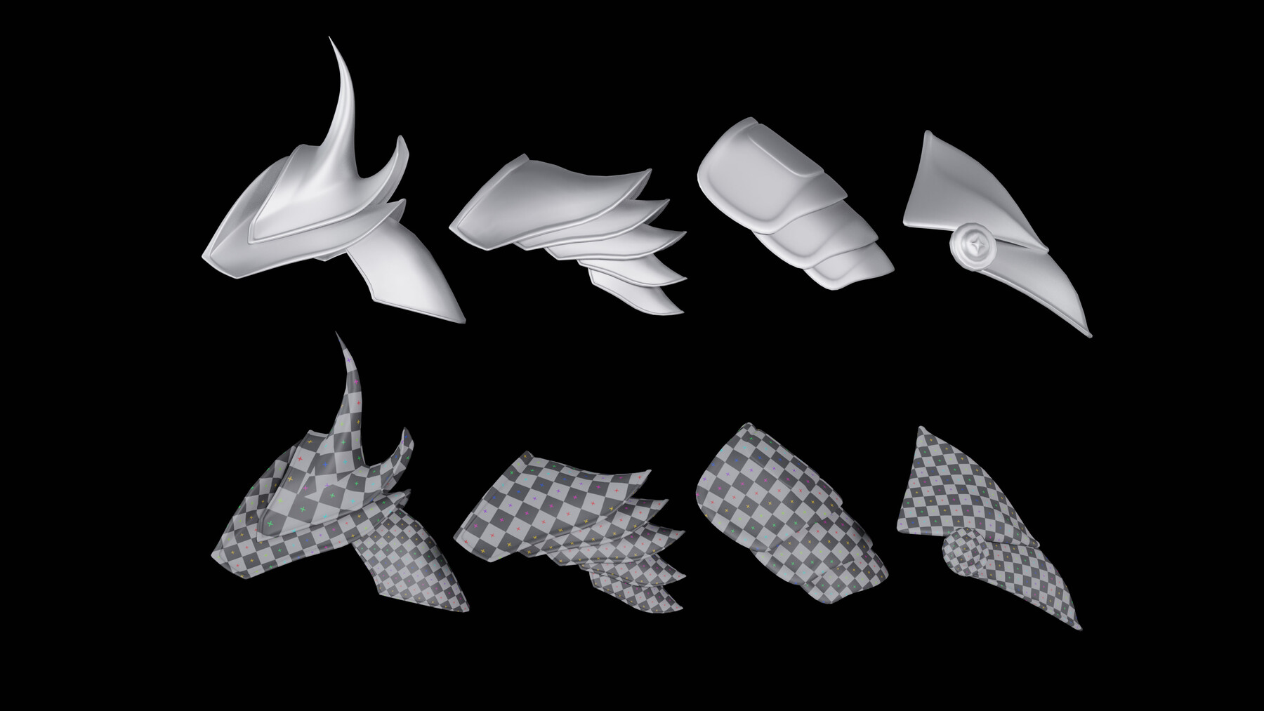 ArtStation - 25 SHOULDER ARMOR BASE MESH+UV - VOL1 | Resources