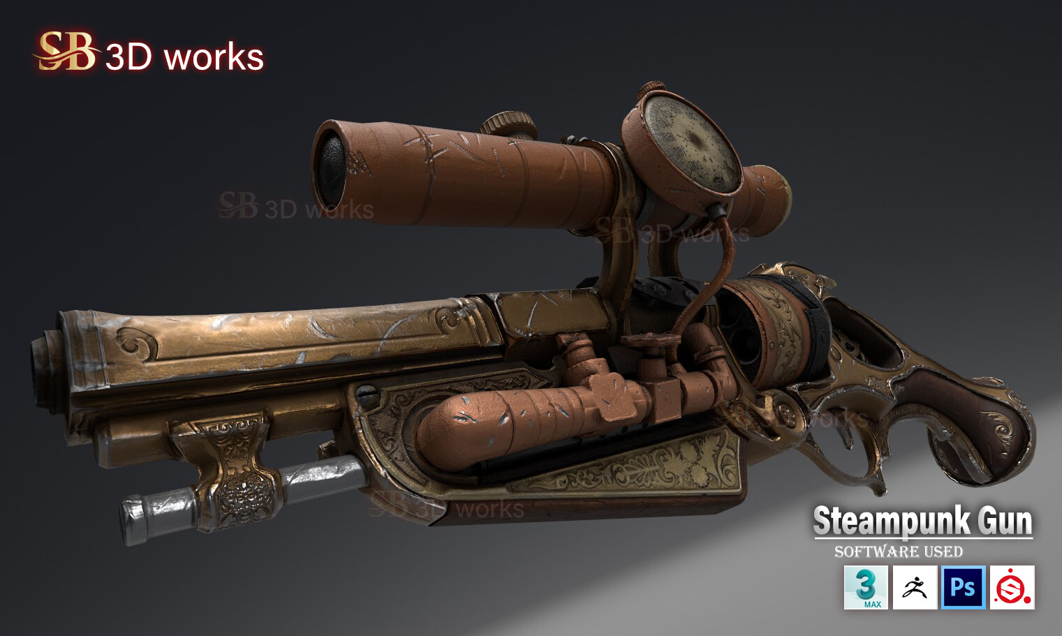 ArtStation - Steampunk Gun - The Heist | Game Assets