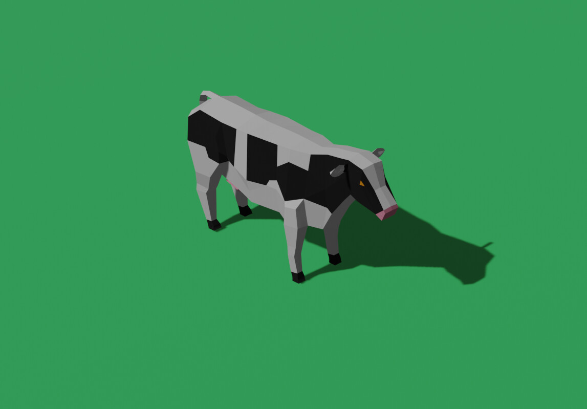 ArtStation - Low Poly Cow | Resources