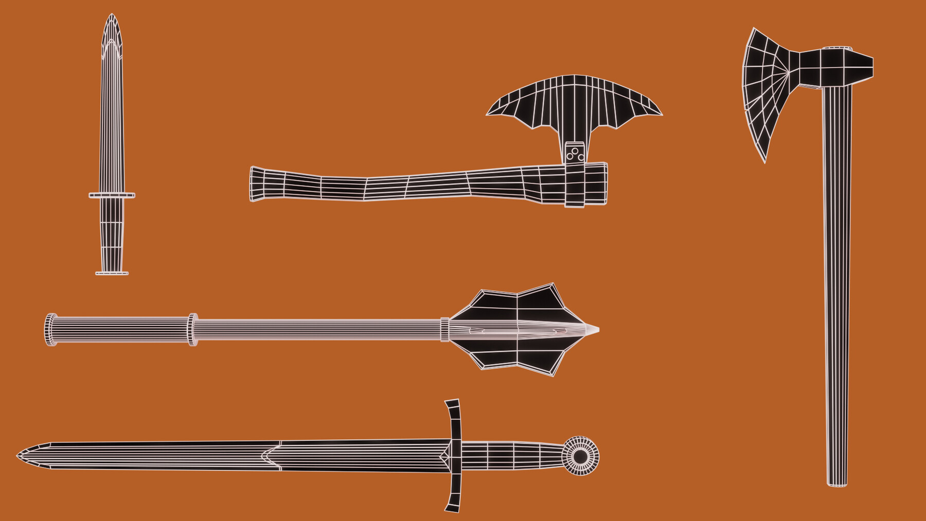 ArtStation - Medieval Game Ready Weapon Collection | Game Assets