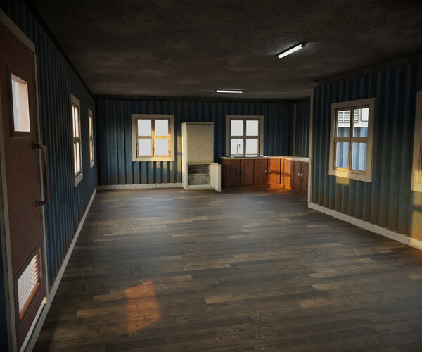ArtStation - building with interior | Game Assets
