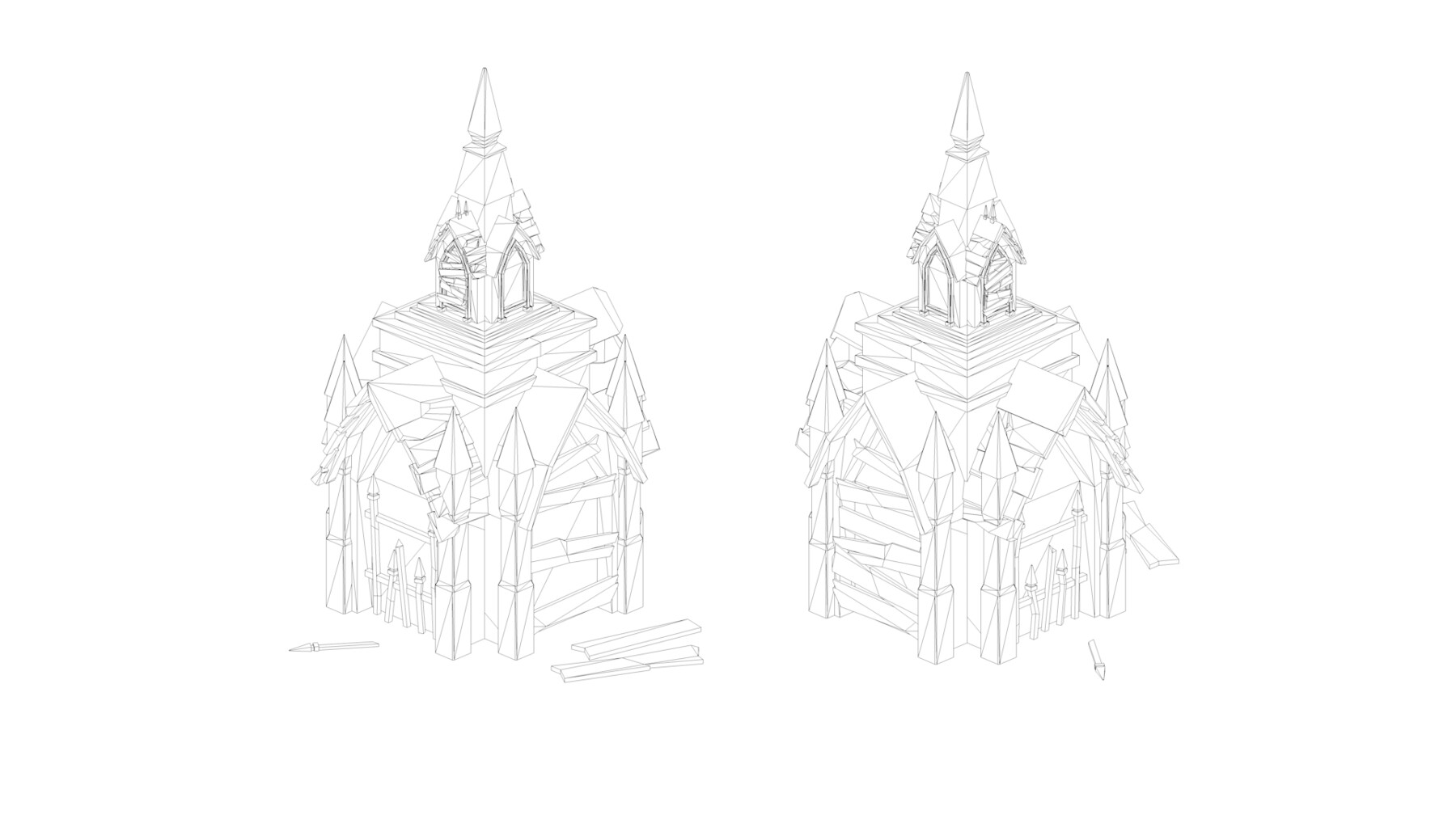 ArtStation - Low Poly Fantasy Scary Creepy Dark Halloween 3D Asset Pack ...