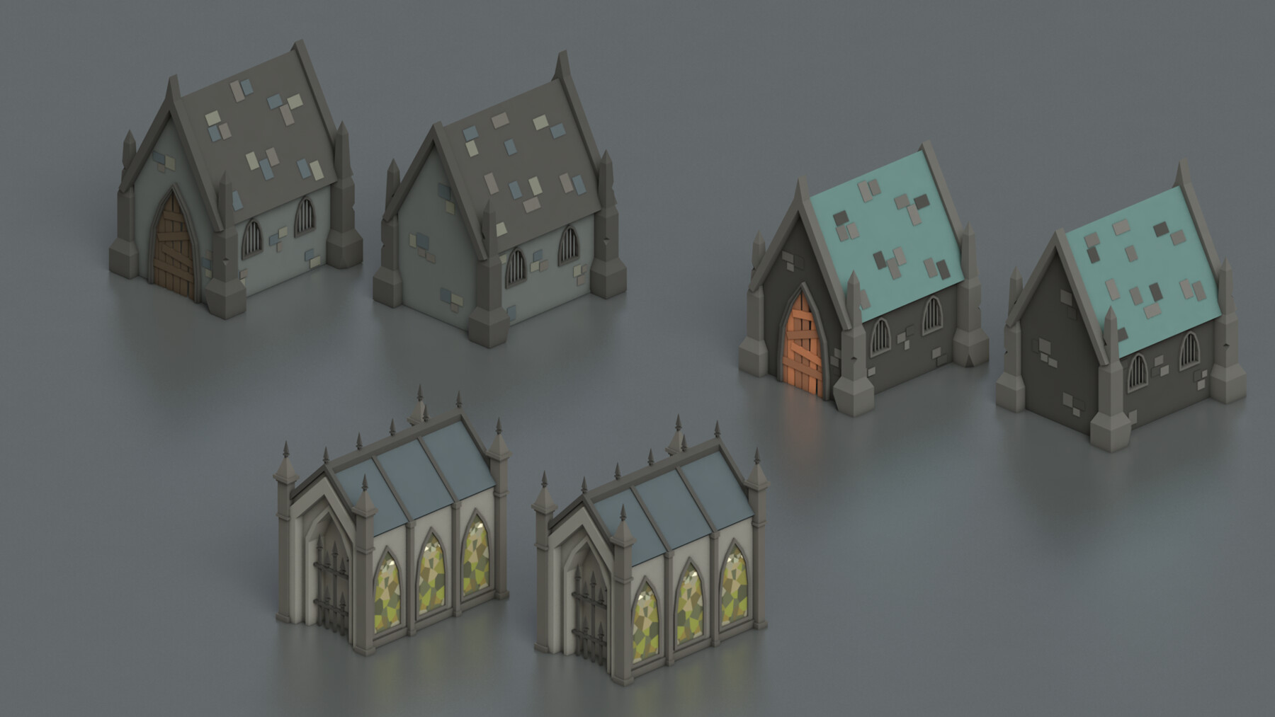 ArtStation - Low Poly Fantasy Scary Creepy Dark Halloween 3D Asset Pack ...