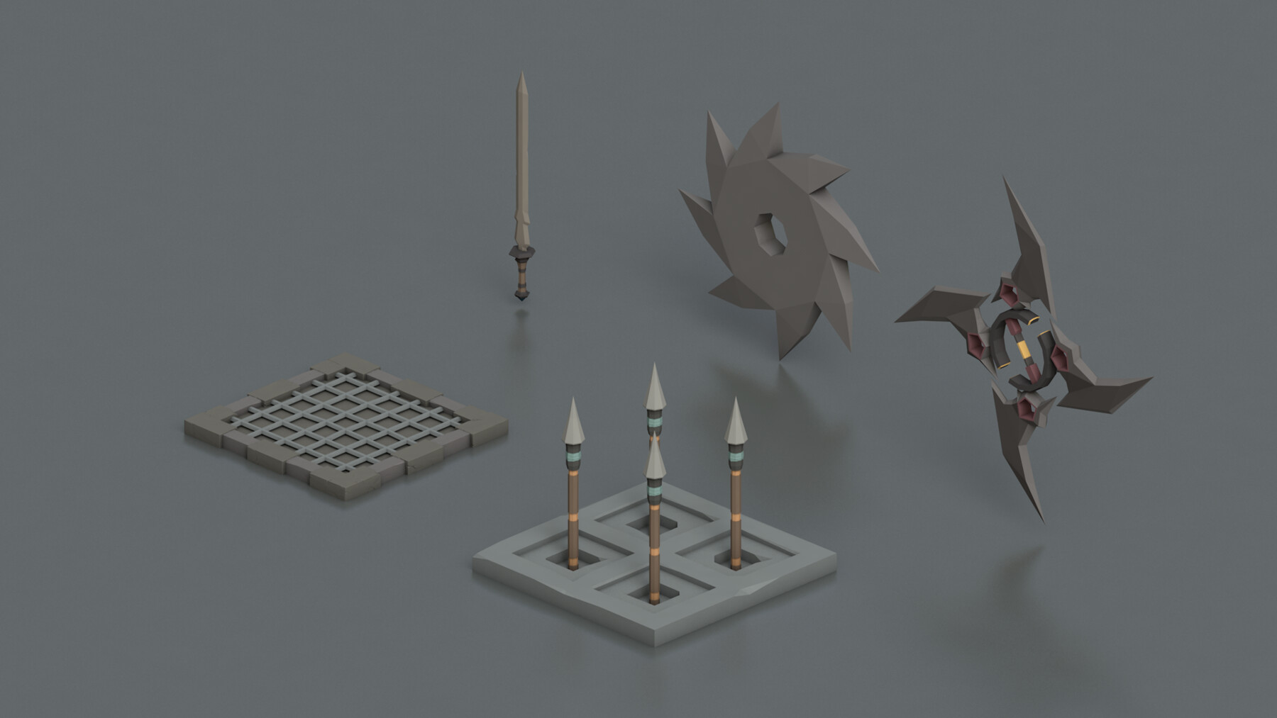 ArtStation - Low Poly Fantasy Scary Creepy Dark Halloween 3D Asset Pack ...