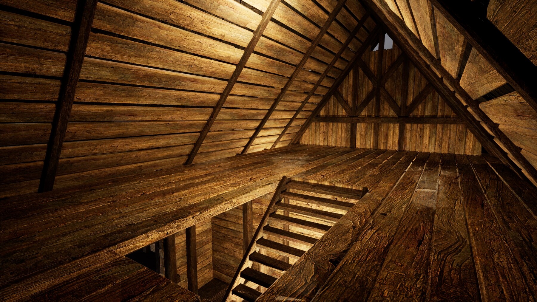 ArtStation - ENTERABLE MEDIEVAL HOUSE COTTAGE CABIN HUT VILLAGE ...