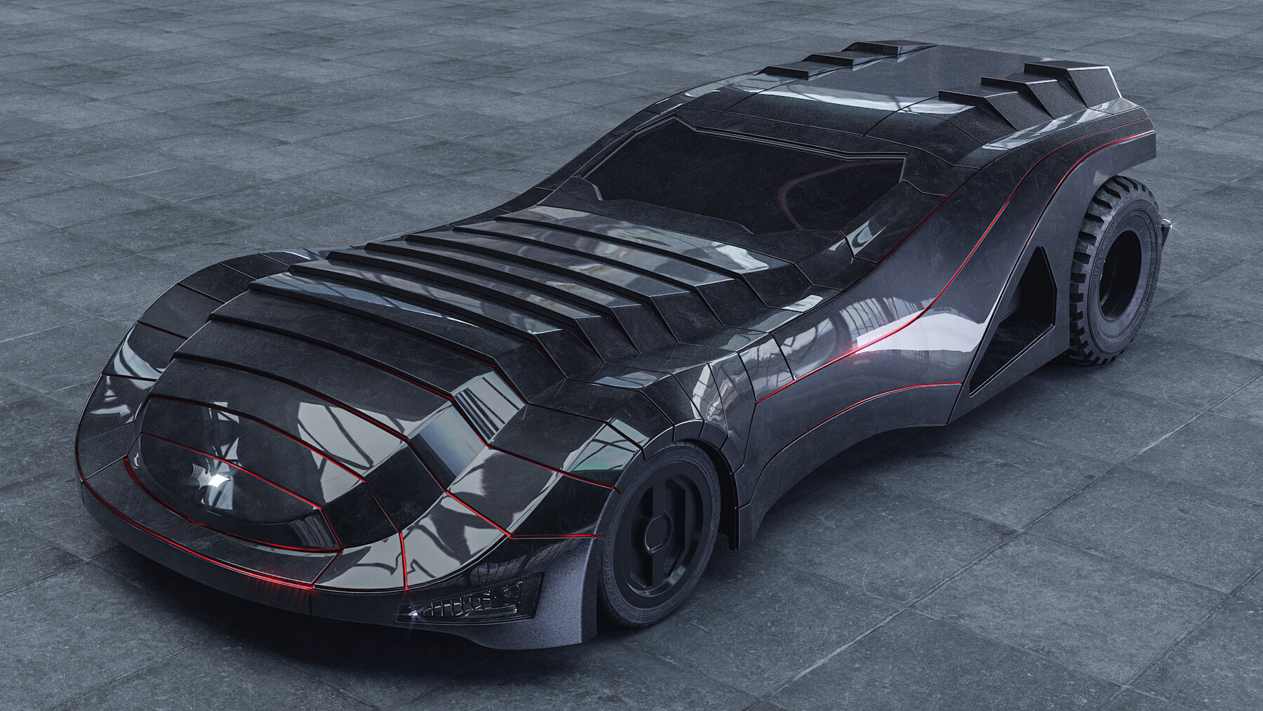 ArtStation - Blender: Create and rig realistic Batmobile from A to Z ...