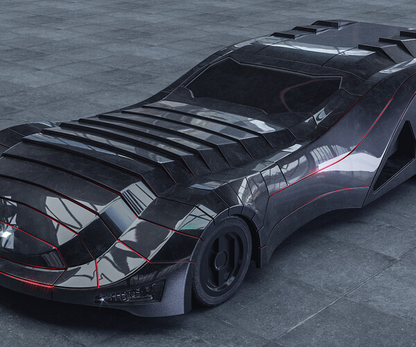 ArtStation - Blender: Create and rig realistic Batmobile from A to Z ...
