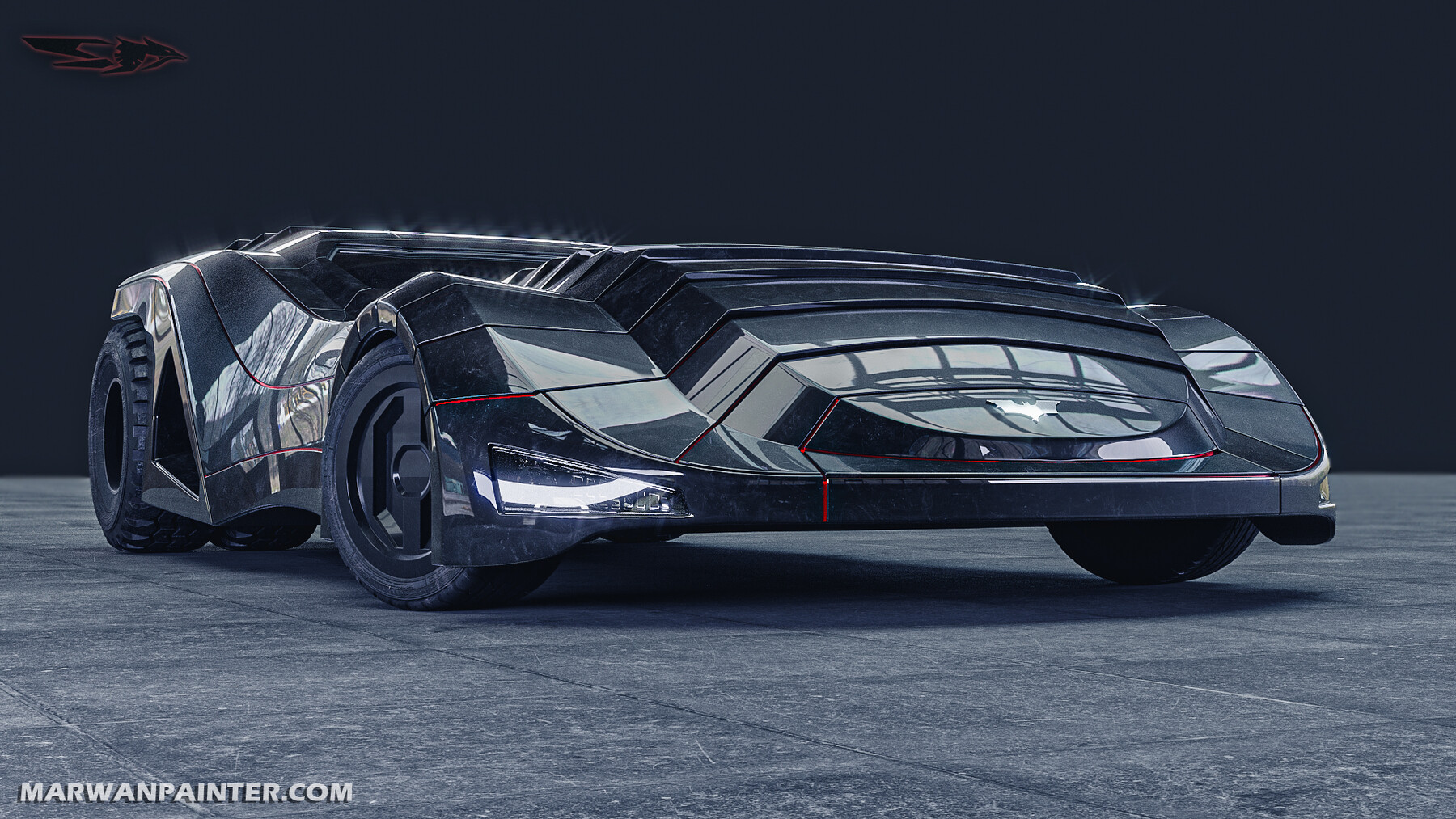 Marwan Hussein - Blender: Create and rig realistic Batmobile from A to Z