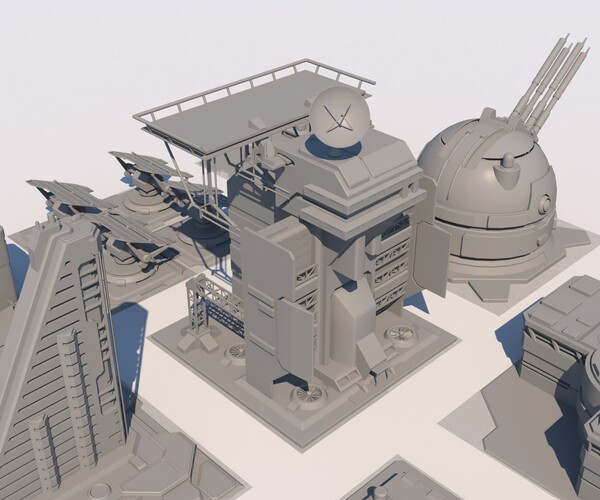 ArtStation - Sci Fi Buildings. | Resources