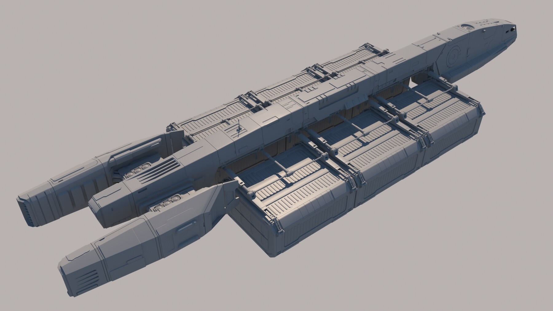 ArtStation - Sci Fi Transport Ship. | Resources