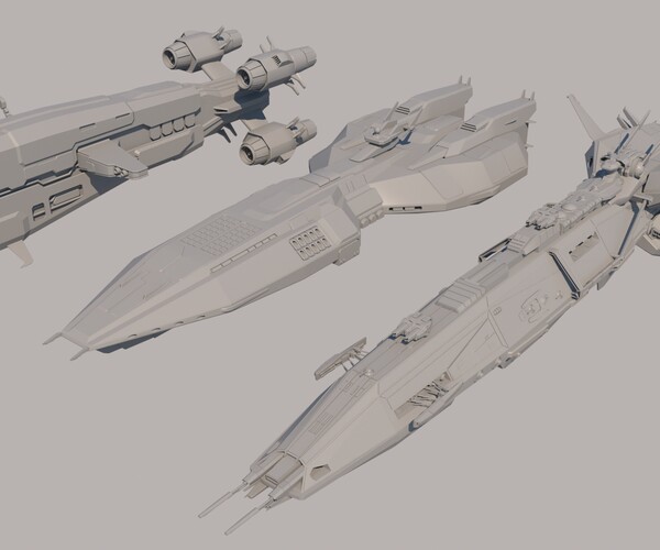 ArtStation - SET Sci Fi Spaceships | Resources