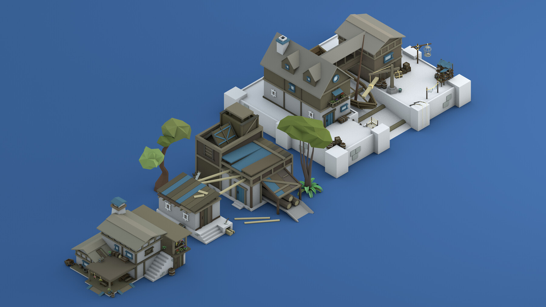 ArtStation - Low Poly Pirates 3D Asset Pack | Game Assets