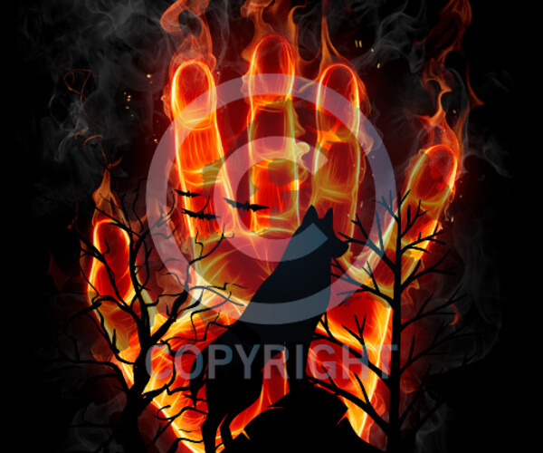 ArtStation - Wolf and the Flaming Hand of Man | Artworks