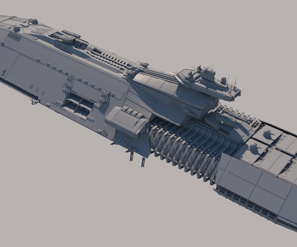 ArtStation - Sci Fi Space Battleship. | Resources