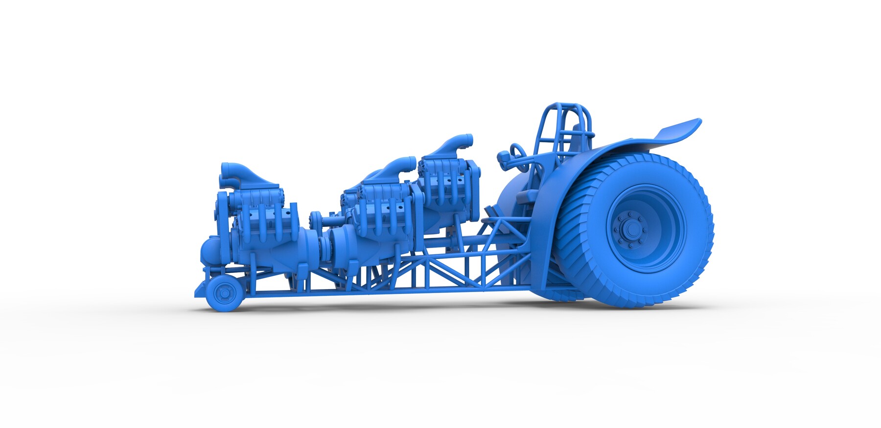 ArtStation - 3D printable Diecast Pulling tractor with 5 engines V8 ...