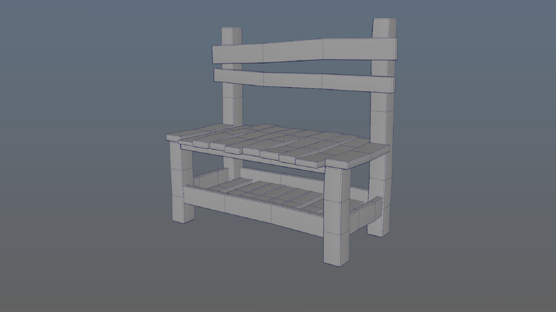 ArtStation - Stylized bench bench 3 types PBR game ready Low-poly 3D ...