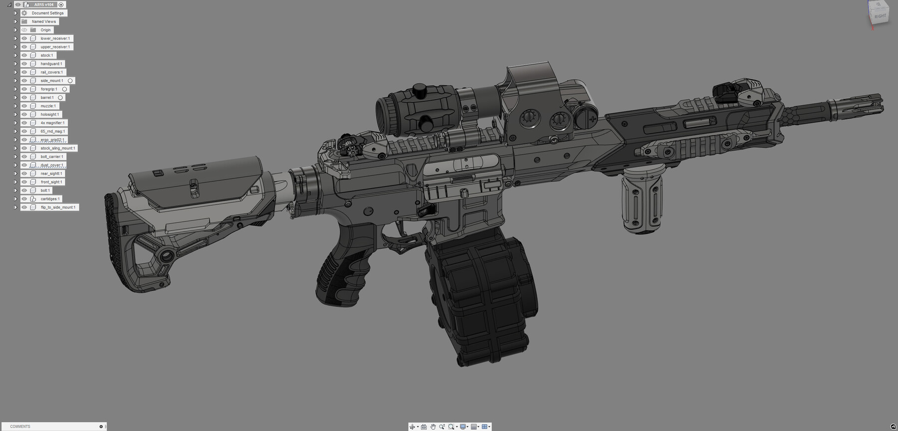 ArtStation - AR15 - CAD Model | Game Assets