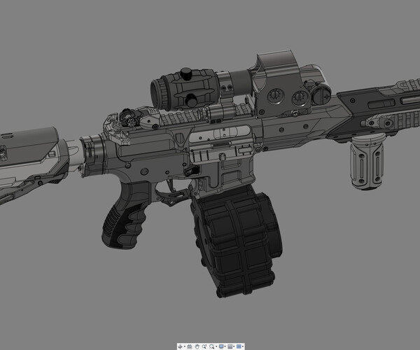 ArtStation - AR15 - CAD Model | Game Assets