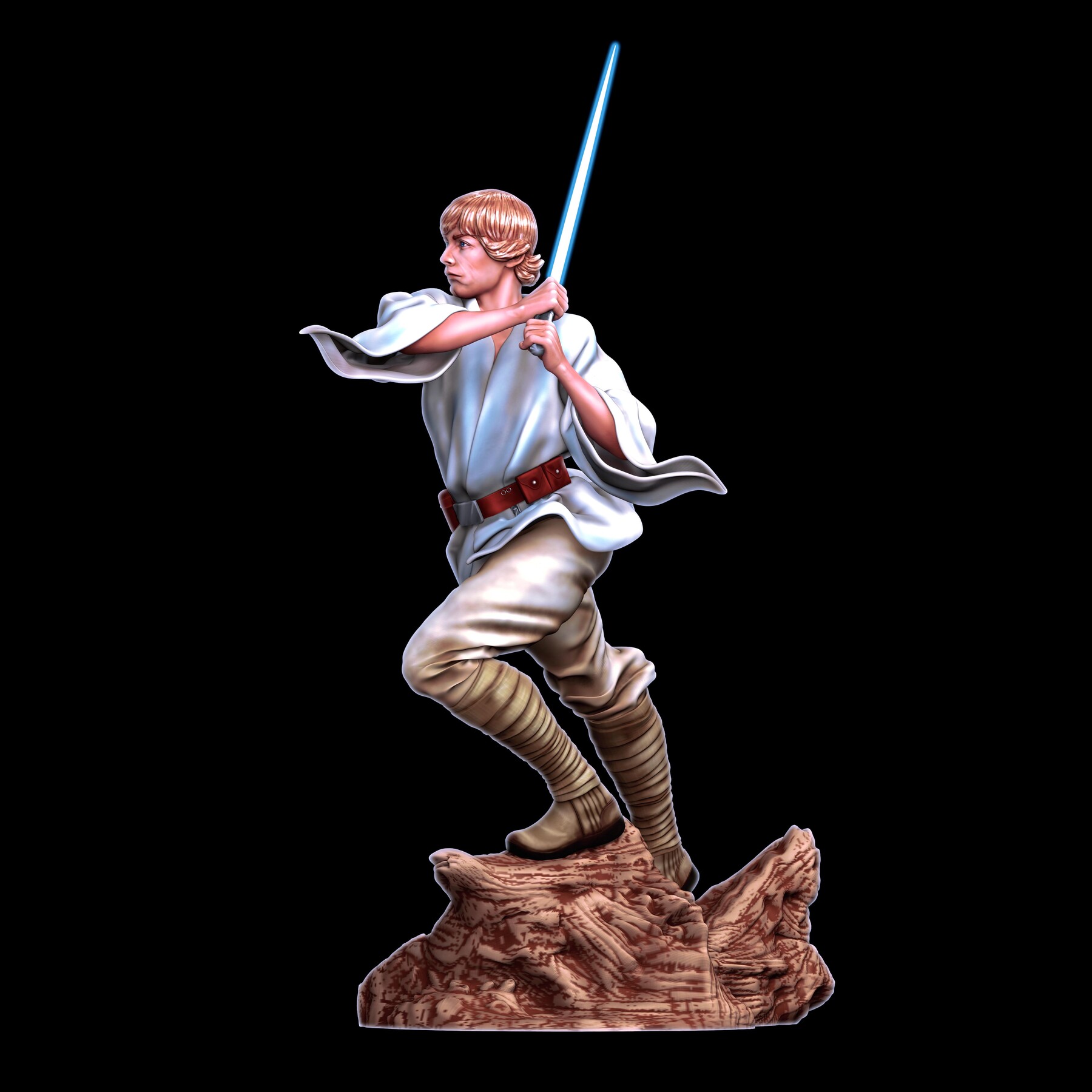 ArtStation - LUKE SKYWALKER FARM CLOTHES WITH LIGHT SABER zbrush ...