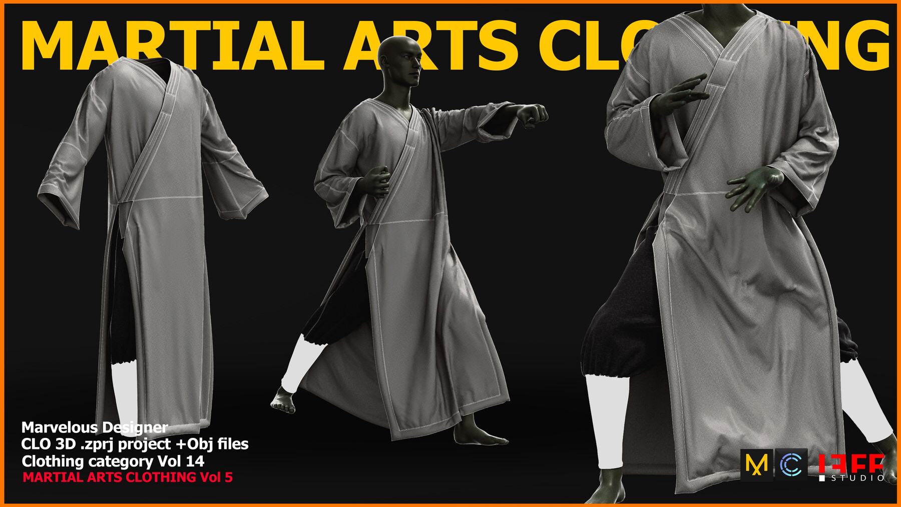 ArtStation - MARTIAL ARTS CLOTHING 8 (Projects Files: Zprj , OBJ) VOL ...