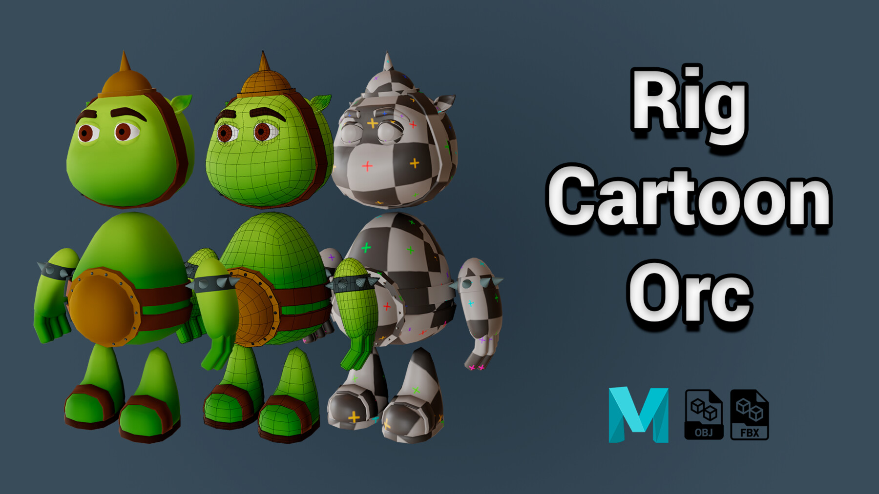 ArtStation - Lowpoly Rig Cartoon Orc | Game Assets